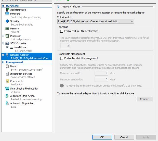 Hyper-V Gen 2 VM no network adapter!?!?!!?!?! - Software & Applications - Spiceworks Community