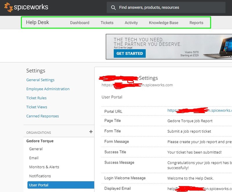 No option to customise User Portal - Spiceworks Support - Spiceworks ...