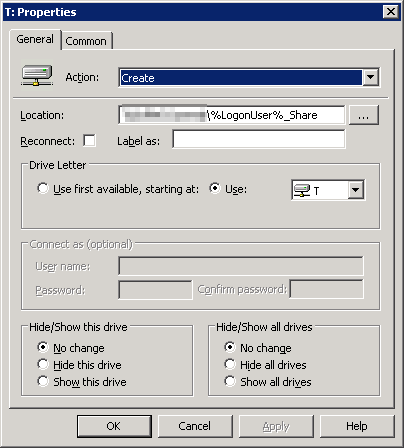 GPO to automatically create a mapped folder for new users which created ...