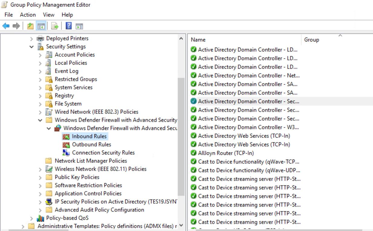 We want to remove the firewall rules in GPO and gpupdate /force successfully without any error ...
