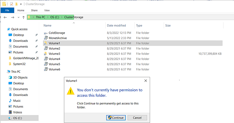 Hyper V Cluster Shared Volume Access Denied Virtualization Spiceworks Community