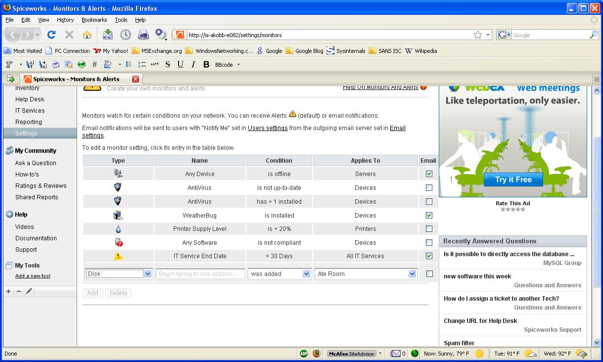 Monitor Save Button Disappears - Spiceworks Support - Spiceworks Community