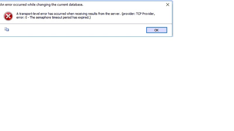 SQL Server - Transport level error has ocurred. - Databases - Spiceworks Community