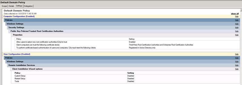 Default Domain Policy - DCGPOFIX Issues - Software & Applications - Spiceworks Community