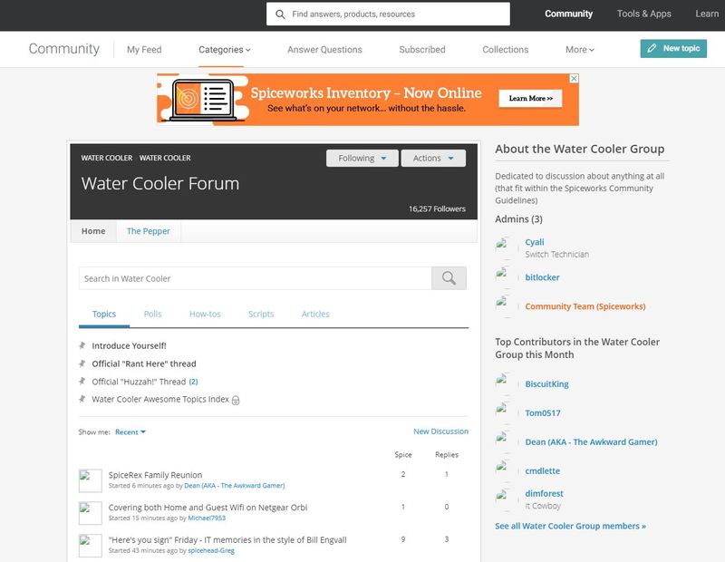 Who broke Spiceworks? - Water Cooler - Spiceworks Community
