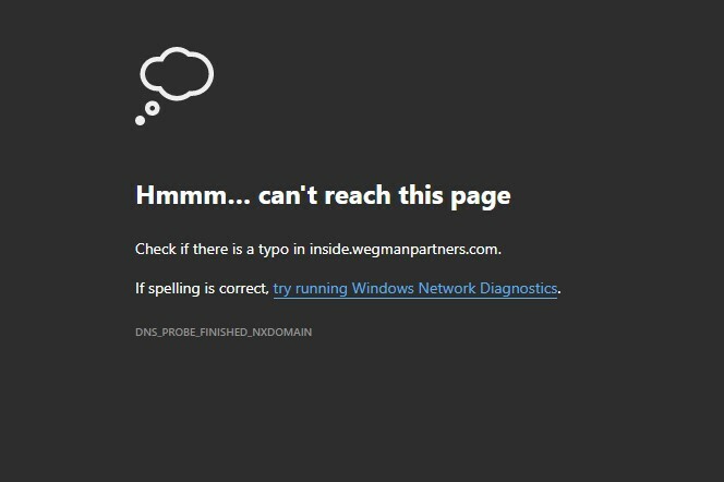 Need help. Unable to access company website internally - Networking - Spiceworks Community