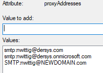 AD proxyAddresses - Is there a way to just change uppercase SMTP to lowercase? - Programming ...