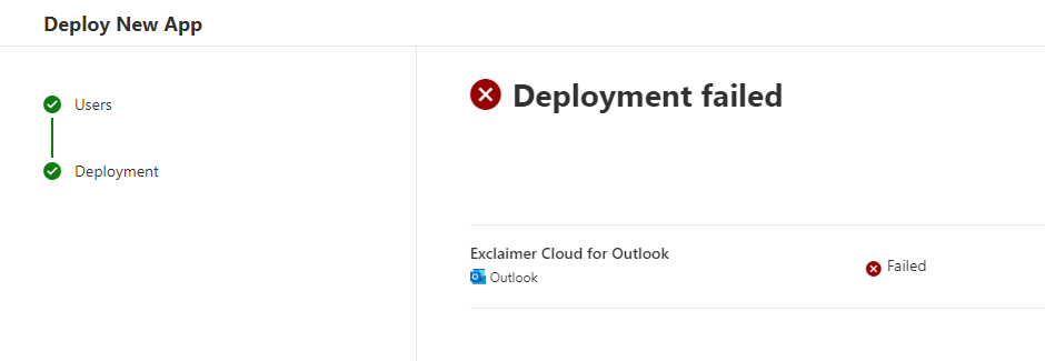 Apps cannot deploy via Microsoft 365 admin portal - Cloud Computing ... Apps cannot deploy via Microsoft 365 admin portal - Cloud Computing ...