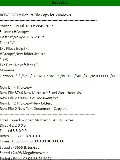 Robocopy All Types of backup HTML email report - Programming & Development - Spiceworks Community