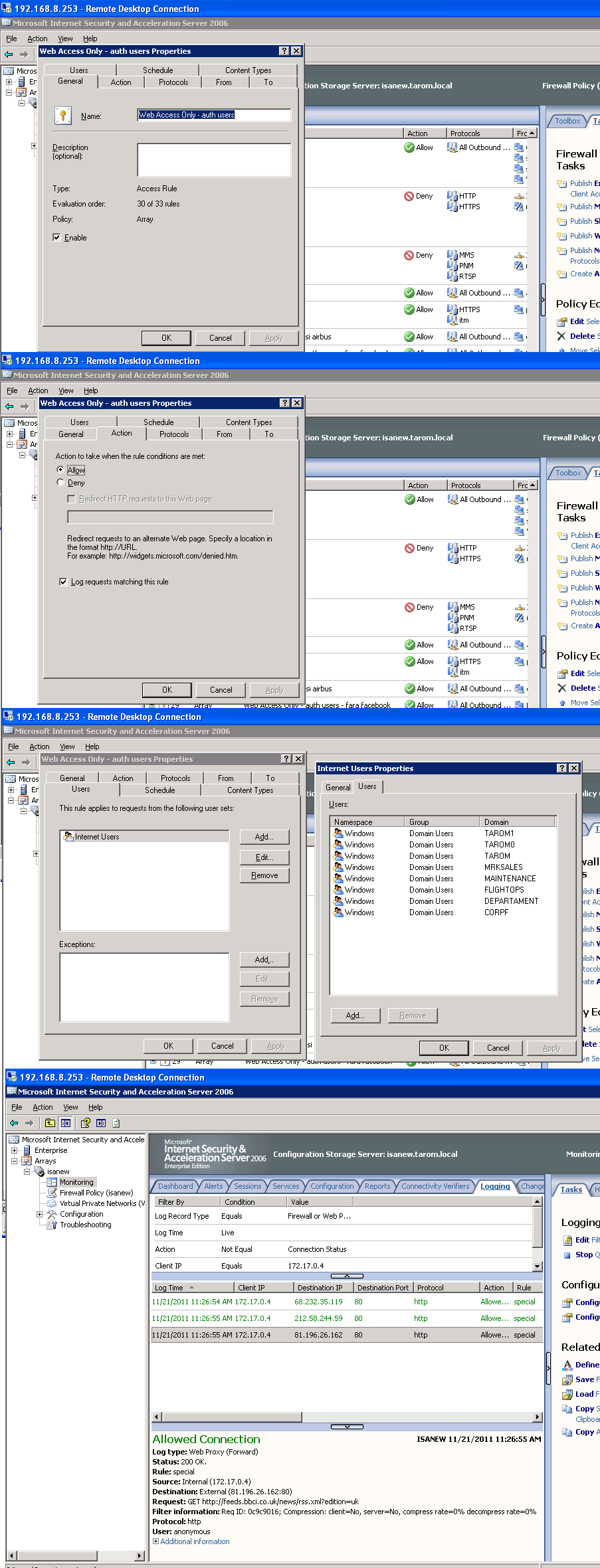 User in ISA server 2006 often missing - Security - Spiceworks Community