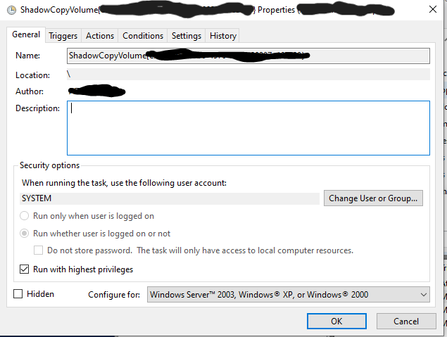 Shadow Copy Scheduled Task Not Running Windows Spiceworks Community
