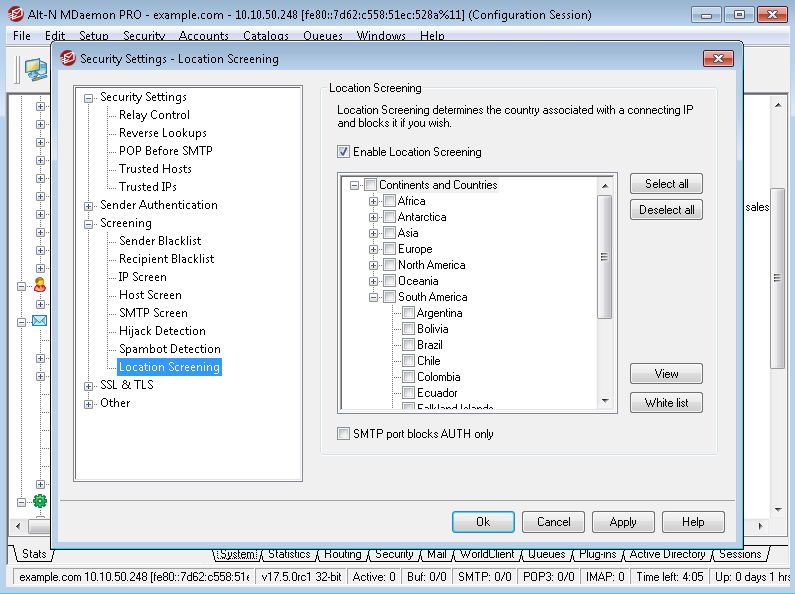 Block Suspect Connections to MDaemon with the new Location Screening Feature! - MDaemon ...
