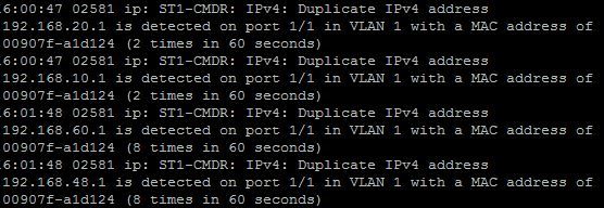 L3 3810M routing show duplicate IP - Networking - Spiceworks Community