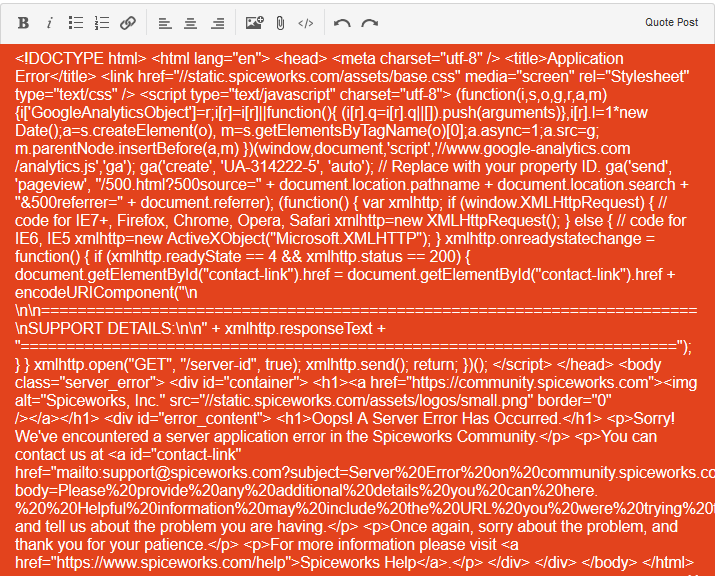 Adding Pictures to Threads Issue - Spiceworks Support - Spiceworks Community