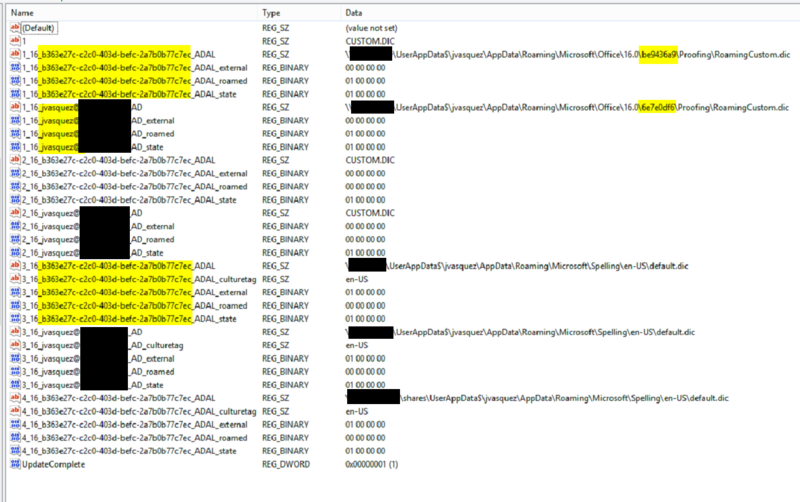 Replace name in registry for RoamingCustom.dic either through Script or GPO - Programming ...