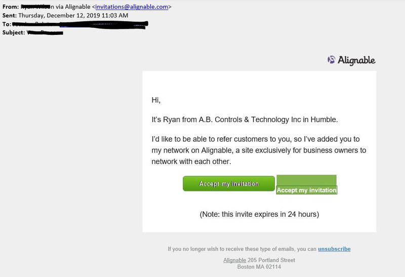 New Spam Bot- Alignable - Security - Spiceworks Community