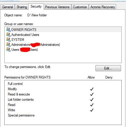 NTFS Permissions - ownership inheritance is broken - Software & Applications - Spiceworks Community