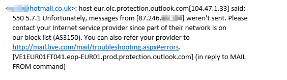 sending to hotmail addresses - Software & Applications - Spiceworks ...