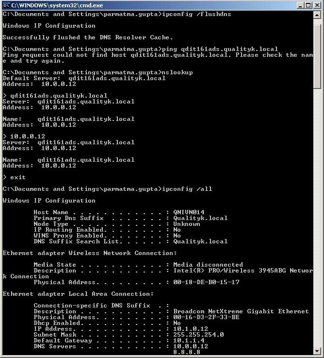 unable to ping via DNS name ( to my Domain controller ) - Networking - Spiceworks Community