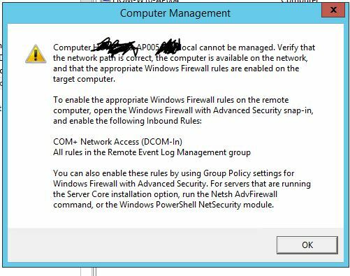 Manage a Computer error - Windows - Spiceworks Community