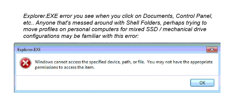 Click on Documents, This PC, etc., "Windows cannot access the specified devic... - #7 by hal5511 ...