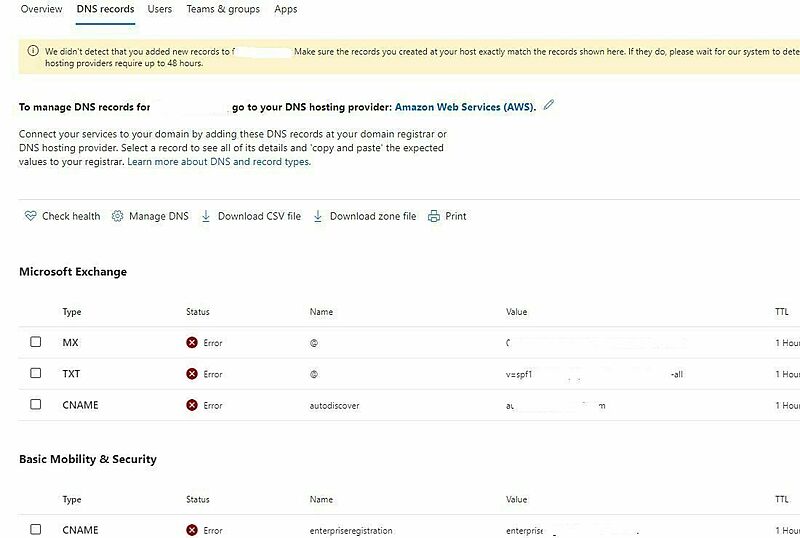 Changing DNS hosting AWS office 365 . DNS Issue? - Cloud Computing & SaaS - Spiceworks Community