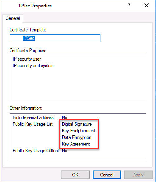 Windows CA template 'key usage' issue - Software & Applications ...