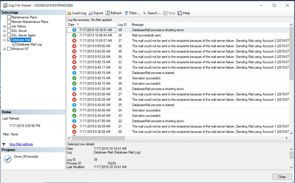 Setting Up SQL Server Database Mail (SSMS) - Databases - Spiceworks Community