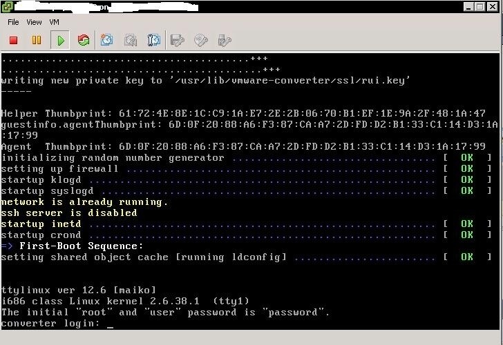P2V Converter Login issue - Virtualization - Spiceworks Community