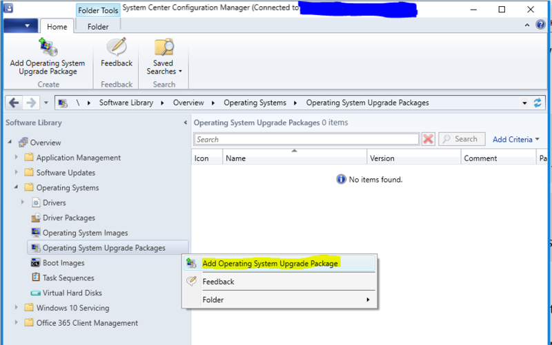 Add "Operating System Upgrade Package" to SCCM for In-Place Upgrade - Windows - Spiceworks Community