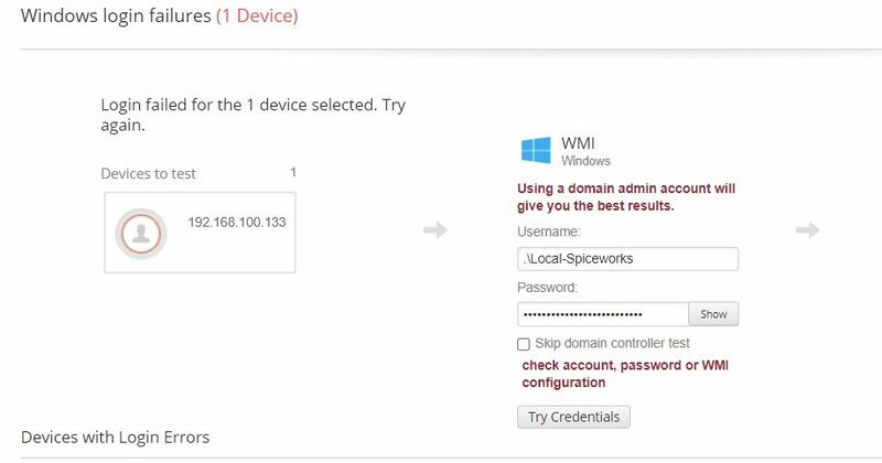 Spiceworks scan using Local Admin - Spiceworks Support - Spiceworks Community