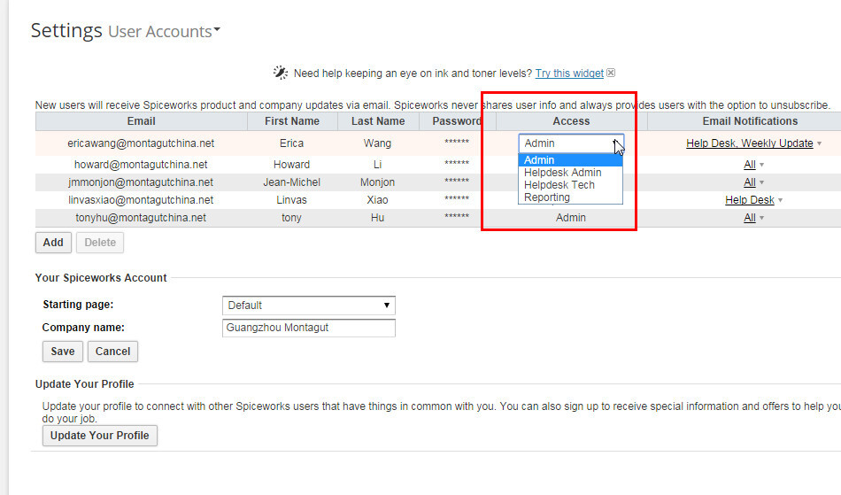how to add/configure access right for Spiceworks - #3 by tonyhu0182 - Spiceworks Support ...