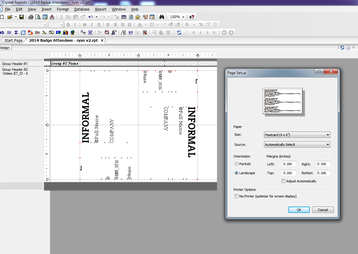 Custom Paper Size Issue In Crystal Reports Xi Databases Spiceworks Community
