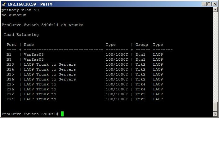 Issues with LACP trunks on HP switch? - Networking - Spiceworks Community