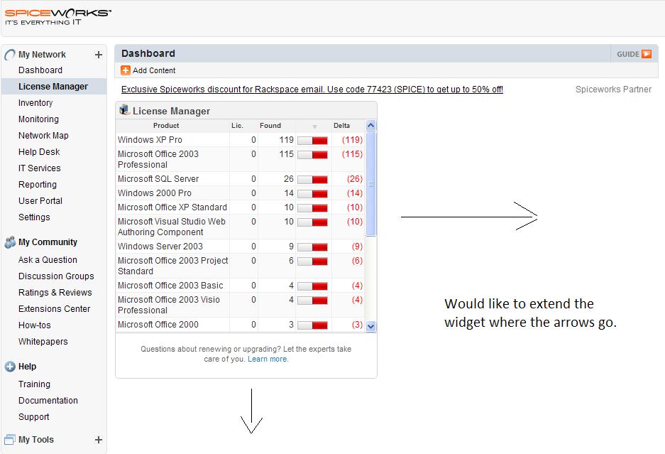 How do I resize extensions in my dashboard? - Spiceworks Support ...