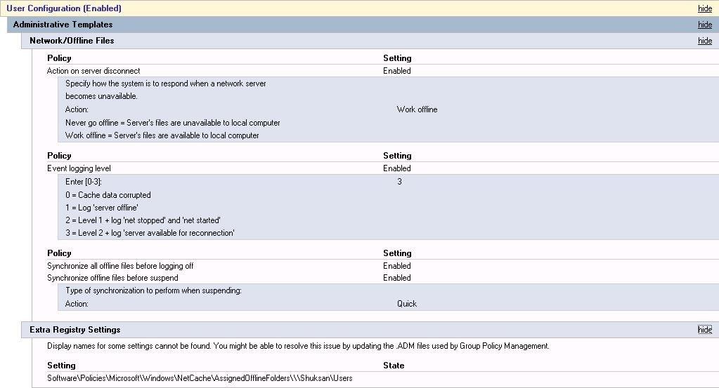 Group Policy offline files causing slow bootup when off network ...