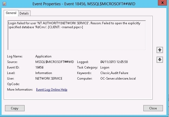 Login failed for user 'NT AUTHORITY\NETWORK SERVICE'. Reason: Failed to open the - Software ...