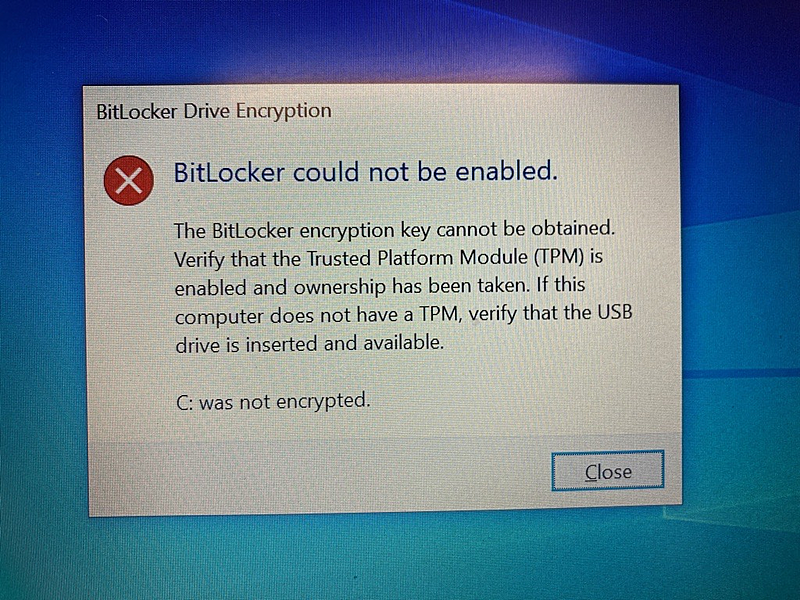 Bitlocker Drive Encryption Error - Security - Spiceworks Community