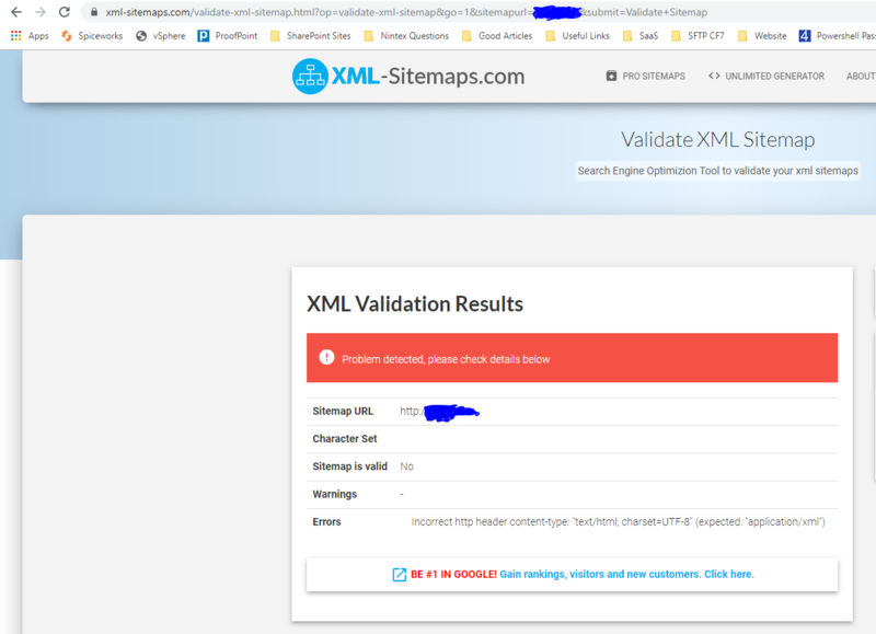 WordPress XML Sitemap Issues - Programming & Development - Spiceworks Community