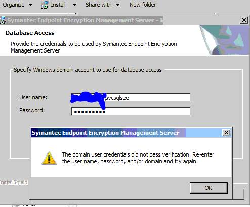 Symantec Endpoint Encryption 11 Installation Error - Security - Spiceworks Community