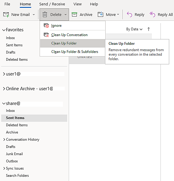 Folder Clean Up and Shared Mailbox - Software & Applications ...