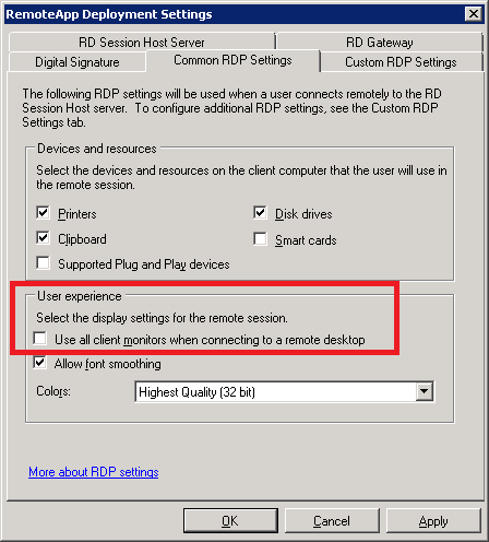 Remote Apps not moving to 2nd or 3rd monitor. Stuck on Primary monitor ...