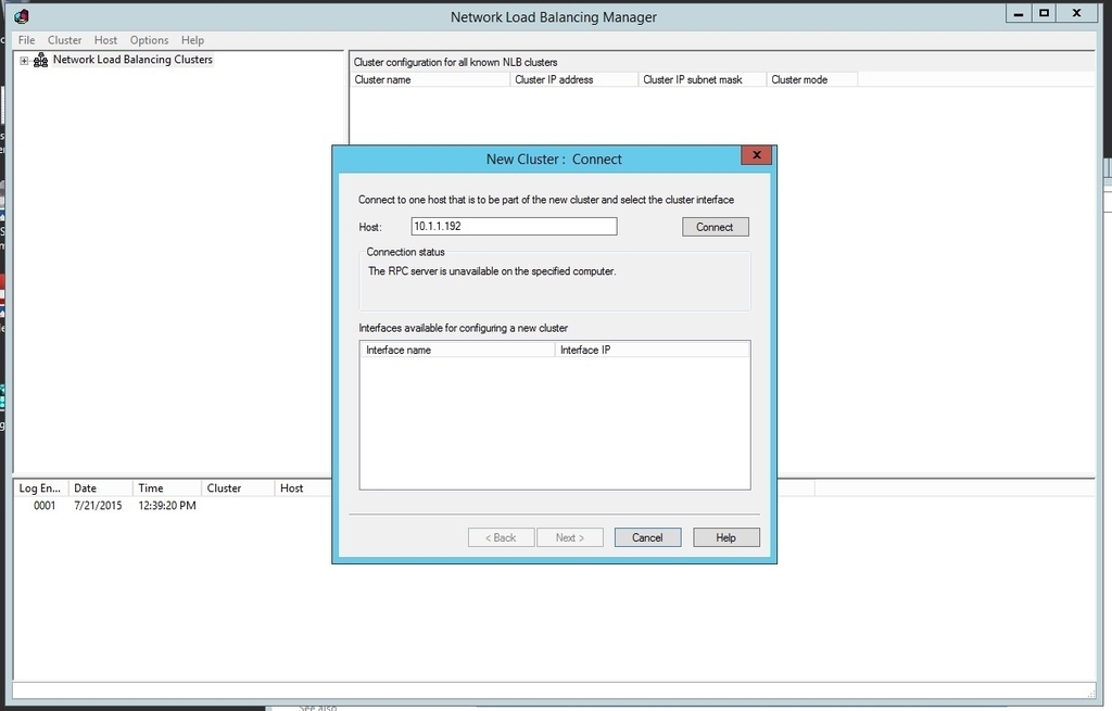Network Load Balancing Setup Giving Rpc Errors Windows Spiceworks Community