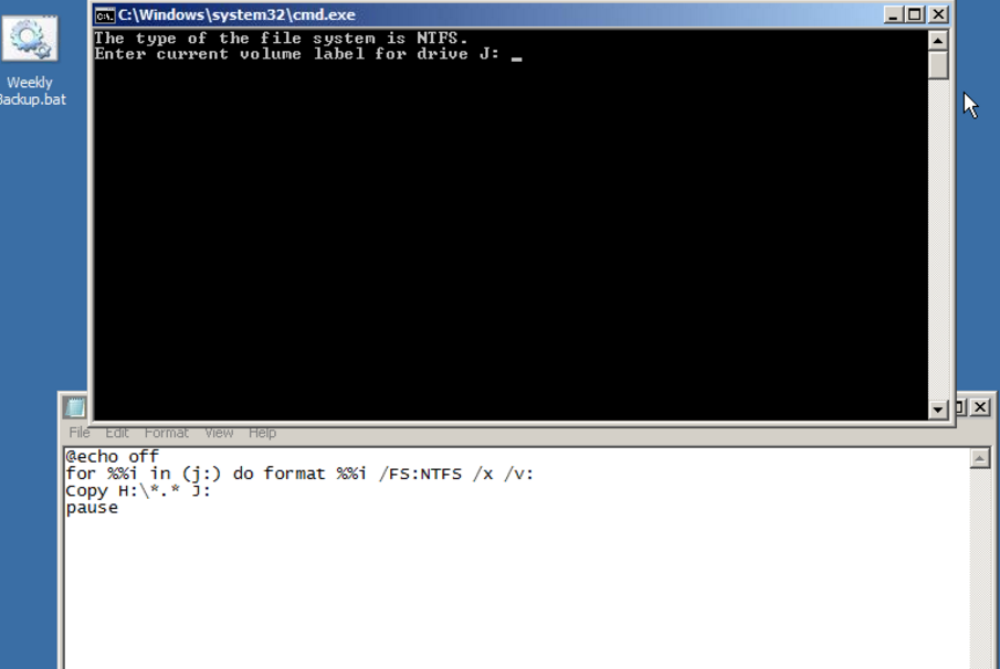 Format a Harddrive using batch file with no user intervention. Pls help! - Windows - Spiceworks ...