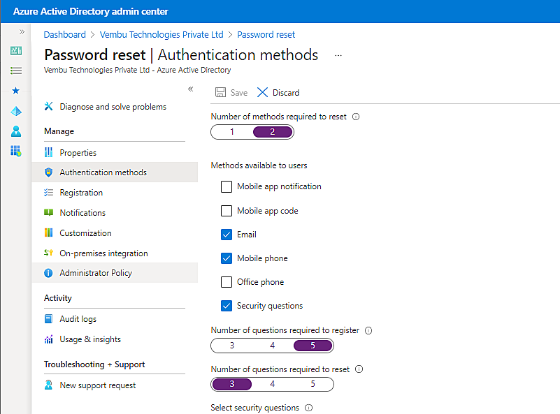 How To Setup Self Service Password Reset Sspr In Microsoft 365 Admin Center Software