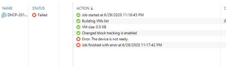 The device is not ready veeam 9.0. - Virtualization - Spiceworks Community