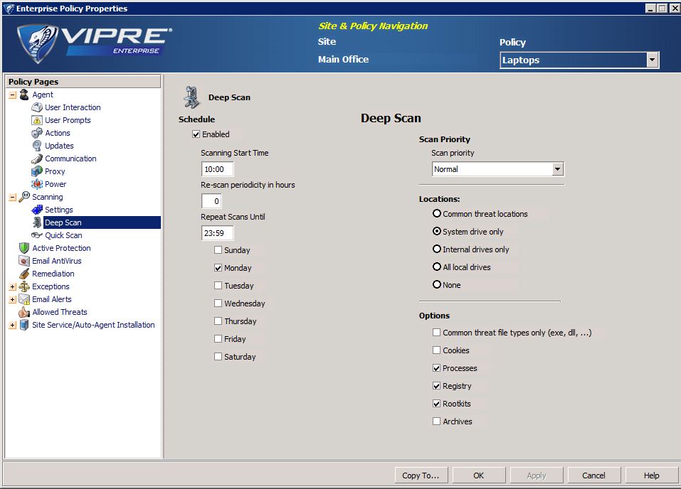 What are your VIPRE scan settings? - Security - Spiceworks Community