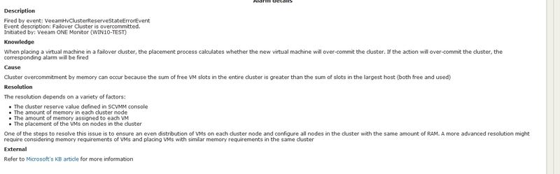 Veeam One / Cluster Memory Overcommitment - Virtualization - Spiceworks ...