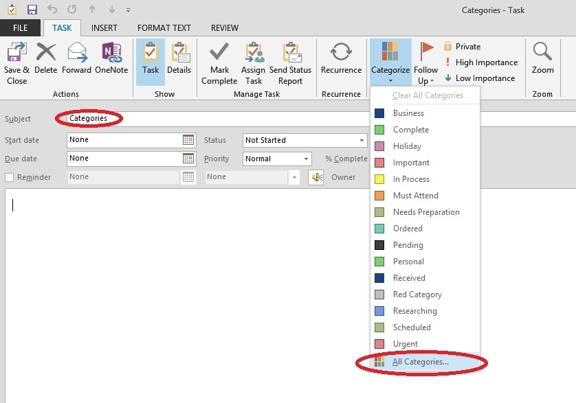 Copy Outlook Task Categories to other profiles - IT & Tech Careers ...