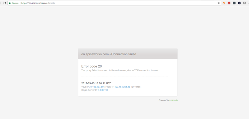 Spiceworks cloud help desk not accessible - Spiceworks Support - Spiceworks Community